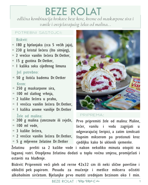 Beze rolat - My Mili Cake