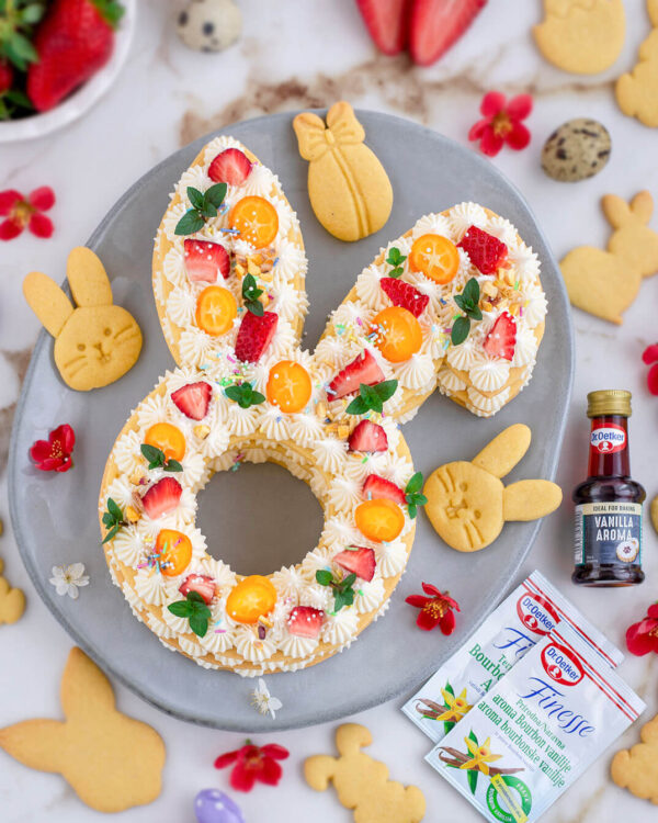 Vanilija keks torta (u obliku zeke) - My Mili Cake