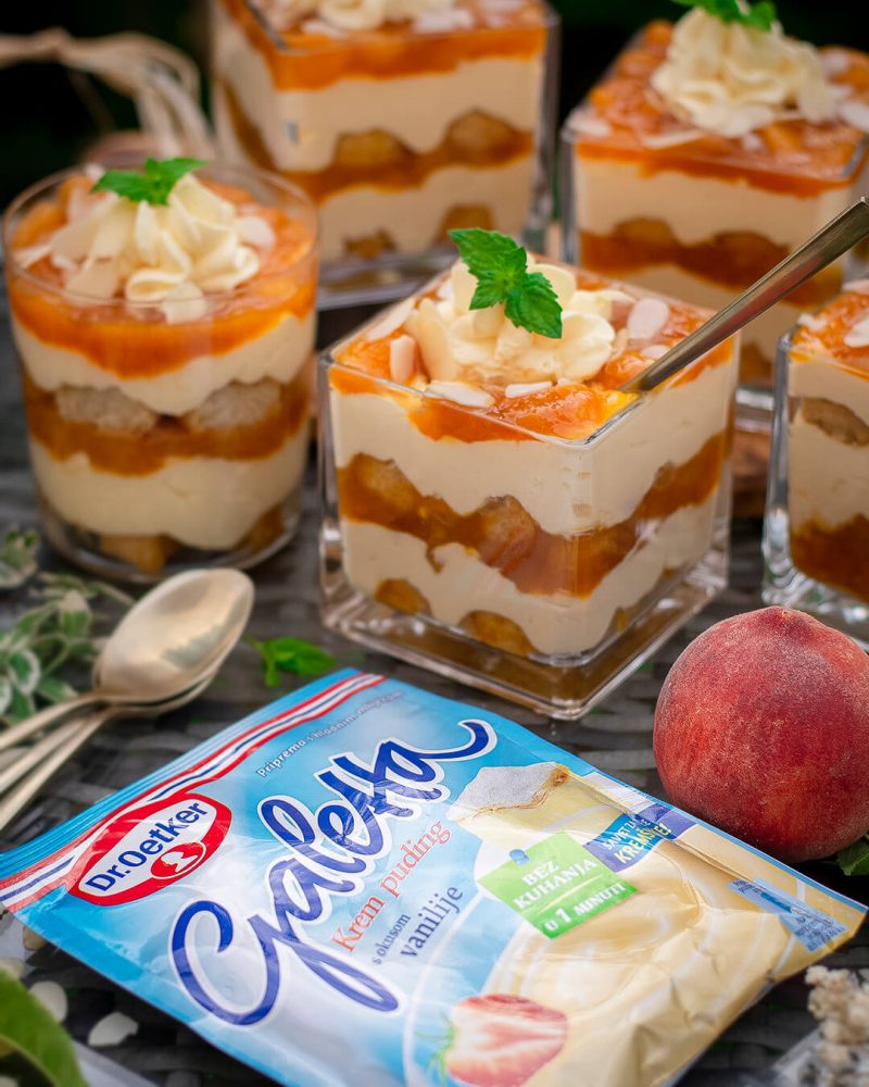 Desert u čaši sa vanilijom i breskvama - My Mili Cake